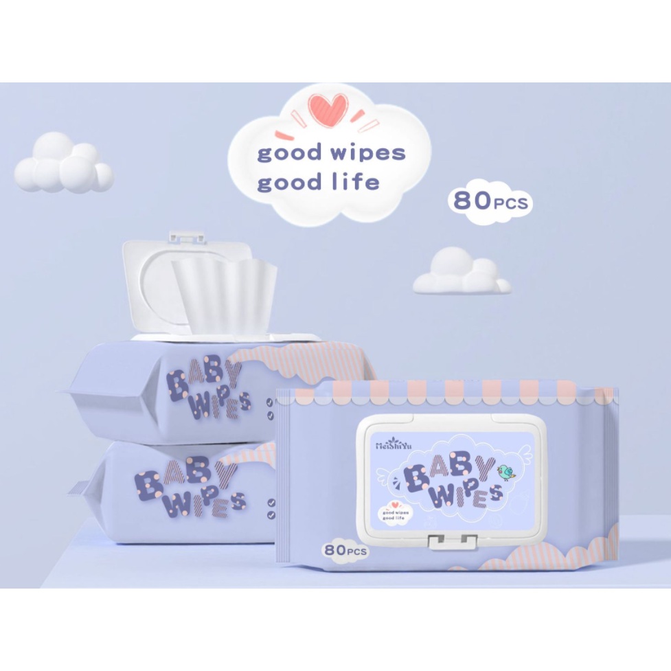 Superb premium wet tissue baby wipe 80pcs Wet tissue Tisu Basah bayi ...