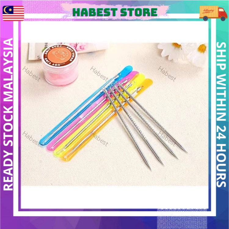 [1Pcs] Double-head stainless steel Extractor Pimple Pin Blackhead Acne ...