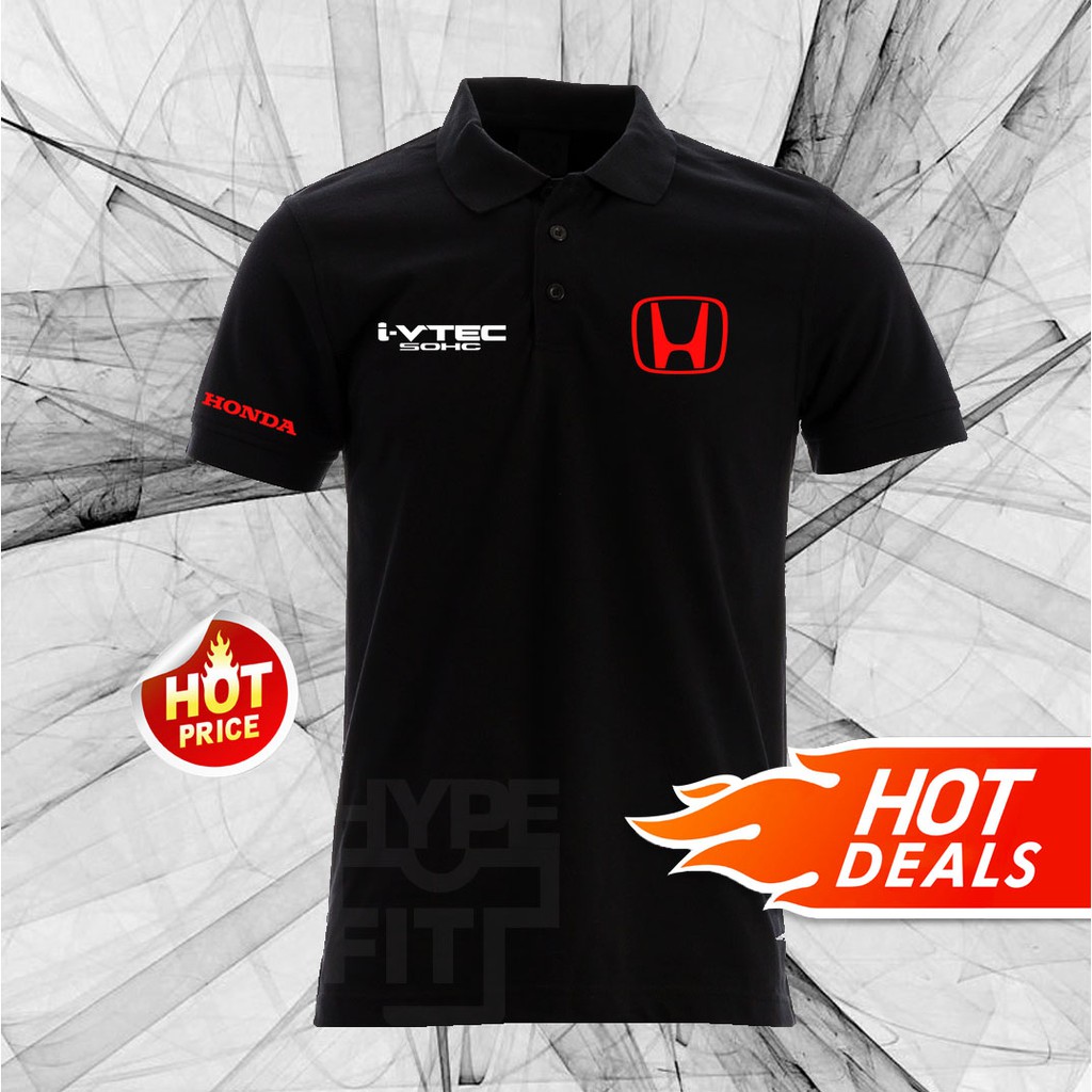 NEW Honda Civic I-VTEC SOHC Racing Logo Polo T-Shirt Ready Stock ...
