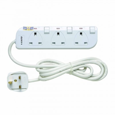 Khind 3 Way / Gang Trailing Socket ( Extension Cord ) LN8133W (SIRIM ...