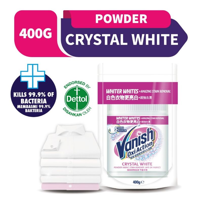 Vanish Oxi Action Crystal White Powder 400g | Shopee Malaysia