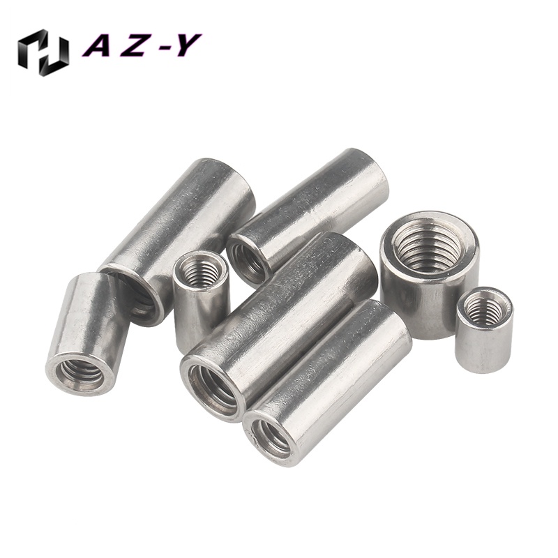 HJC）304 stainless steel Long Round Connector nuts joint nut column ...