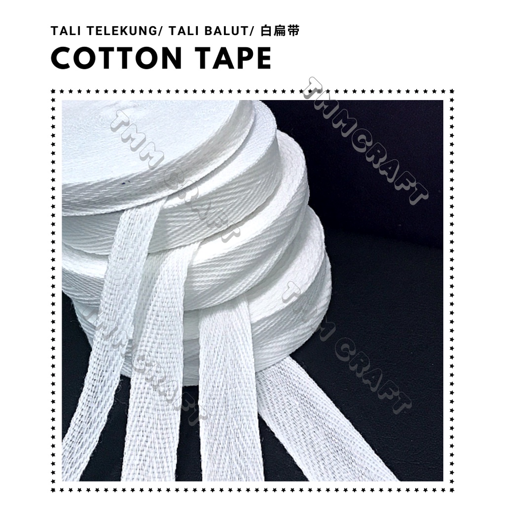 🔥🇲🇾TALI BALUT/ COTTON TAPE/ TALI TELEKUNG/ TALI BANTAL/ TALI MASK ...