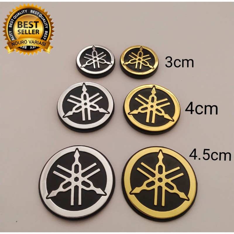 Yamaha tuning fork logo embossed emblem, good quality abs plastic ...