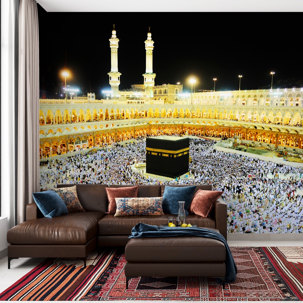 Customized 3D Religious Wallpaper Islamic Mosque Night View Photo ...