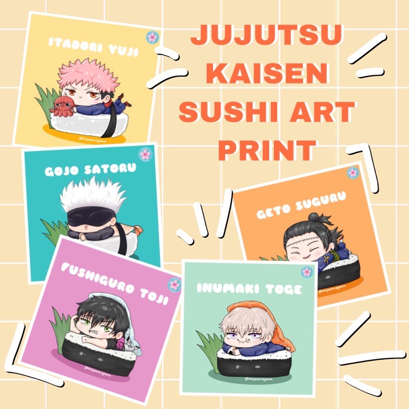 Jujutsu Kaisen Sushi Fan Art Print Part 1 | Shopee Malaysia