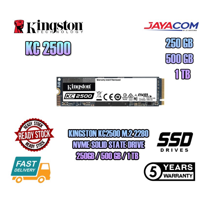 Kingston KC2500 M.2 2280 Nvme Solid State Drive (250GB/500GB/1TB ...