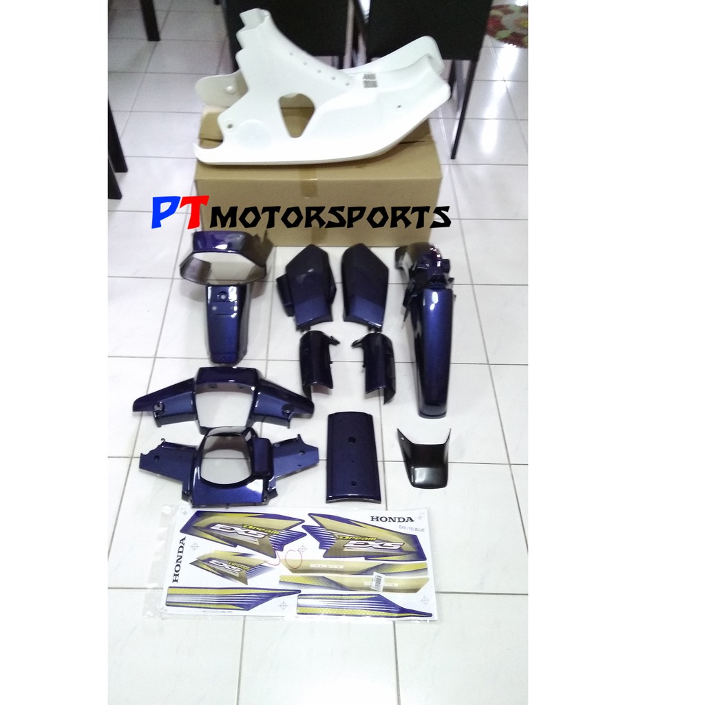 Honda Ex5 Metallic Blue Cover Set Bodyset Complete | Shopee Malaysia