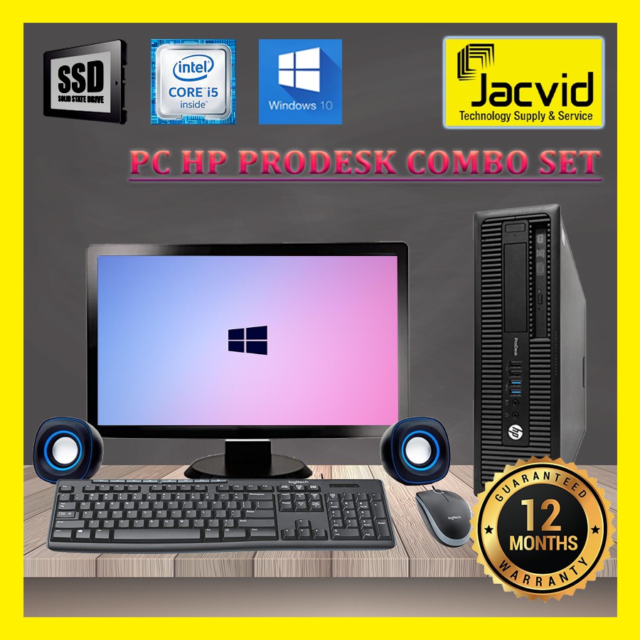 HP ProDesk 600 G1 Small Form Factor PC Set (I5 (4th Gen) 4570/4GB RAM/120GB SSD) SFF Desktop ...