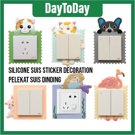 Silicone Suis Sticker Suis Decoration Pelekat Suis Dinding Pelekat ...
