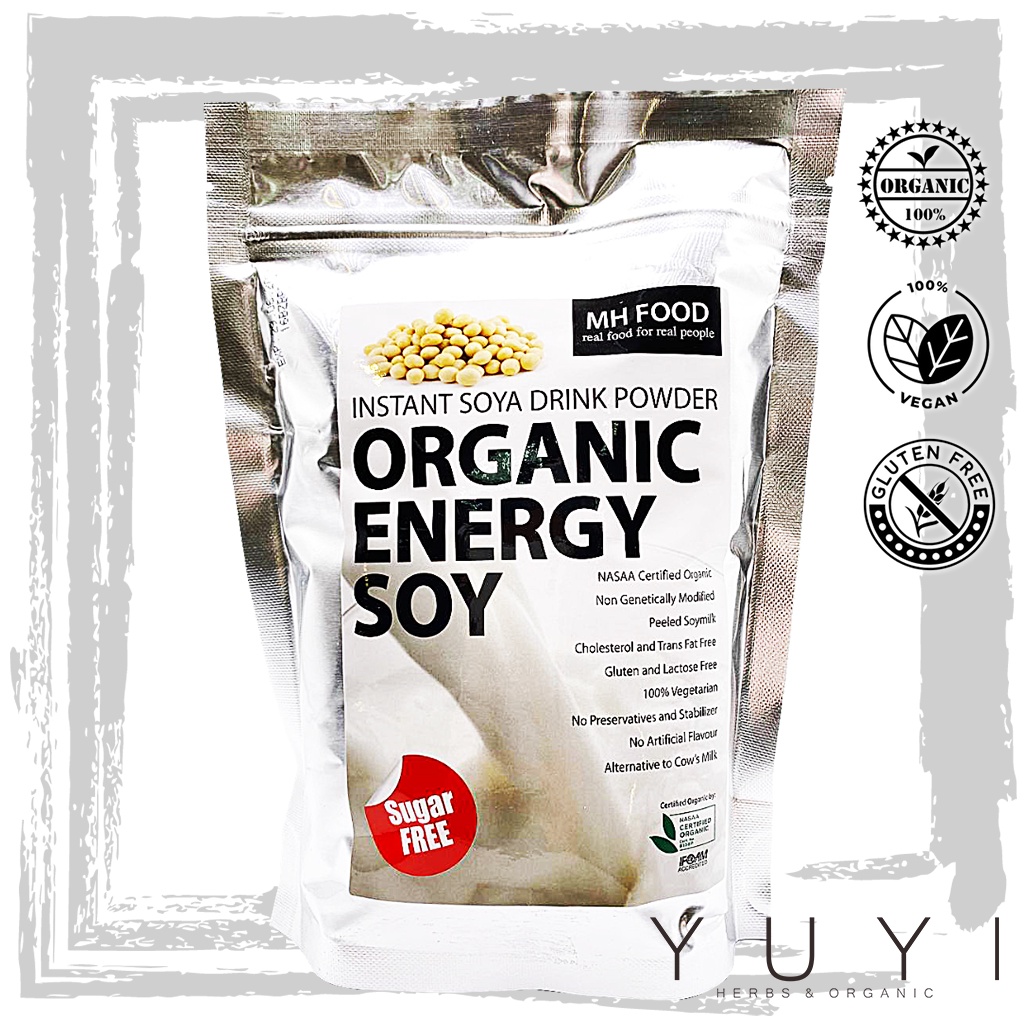 【MH Food】Organic Energy Soy / Soya Powder (Sugar Free) - 400gm | Shopee ...