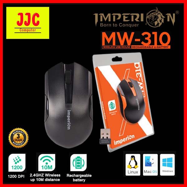 IMPERION MW-310 | WIRELESS USB MOUSE (RECHARGEABLE) | Shopee Malaysia
