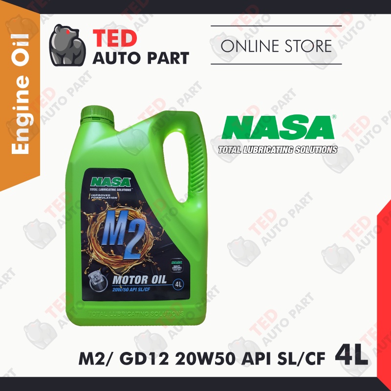 NASA GD12 M2 20W50 MINERAL ENGINE OIL | 4L | Minyak Hitam 20 50 Minyak ...
