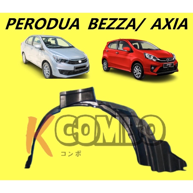 PERODUA BEZZA 2016 , AXIA SE 2017 FRONT FENDER LINER / FENDER PROTECTOR ...