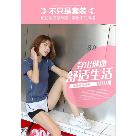 Quick Dry Sport wear women baju sport wanita 2-pcs set women yoga suits ...