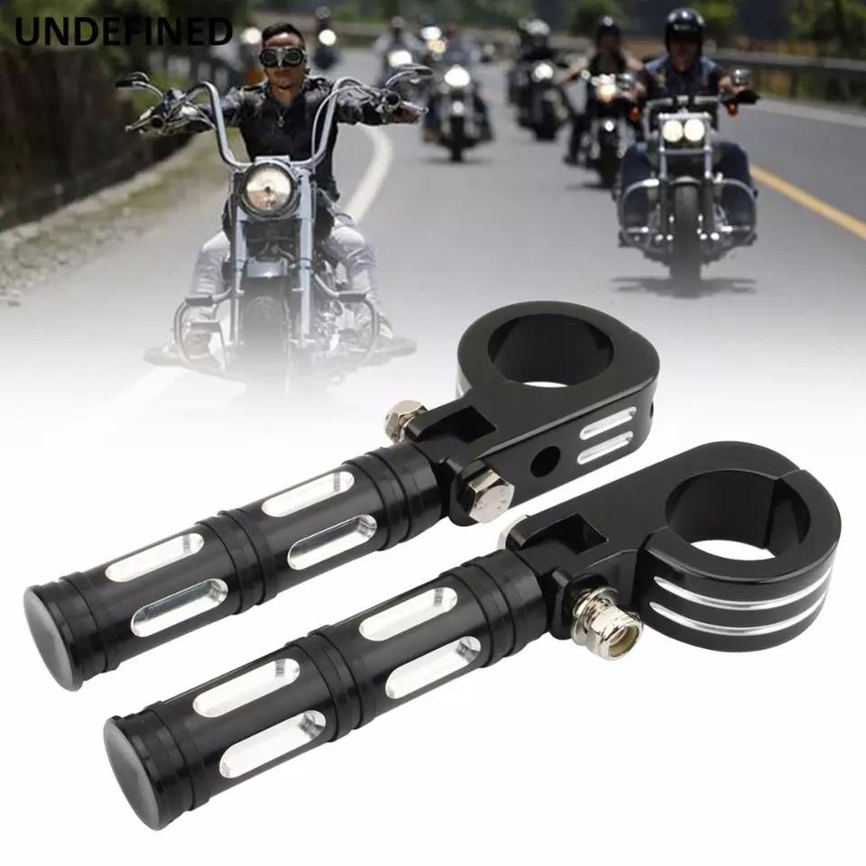 Motorcycle Highway Foot Pegs 1.25'' 38MM Engine Bar Clamp Mount ...
