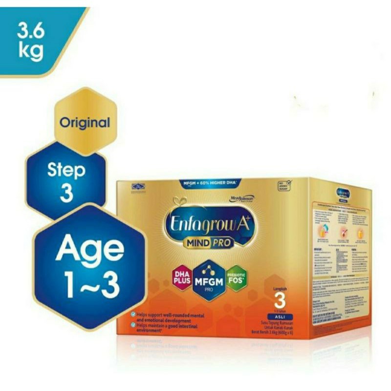 Enfagrow A+ Step 3 Milk Formula (3.6kg) Asli New Packaging | Shopee ...