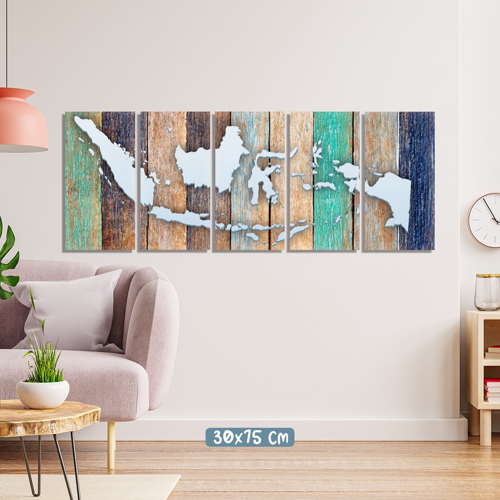 HIASAN DINDING Fg-1 Large Size Map Of INDONESIA Wall Decoration SET ...