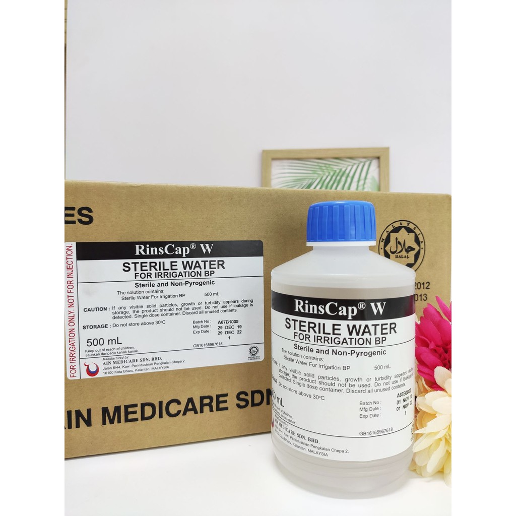 1 CARTON RINSCAP W - STERILE WATER (IRRIGATION) 500ML | Shopee Malaysia