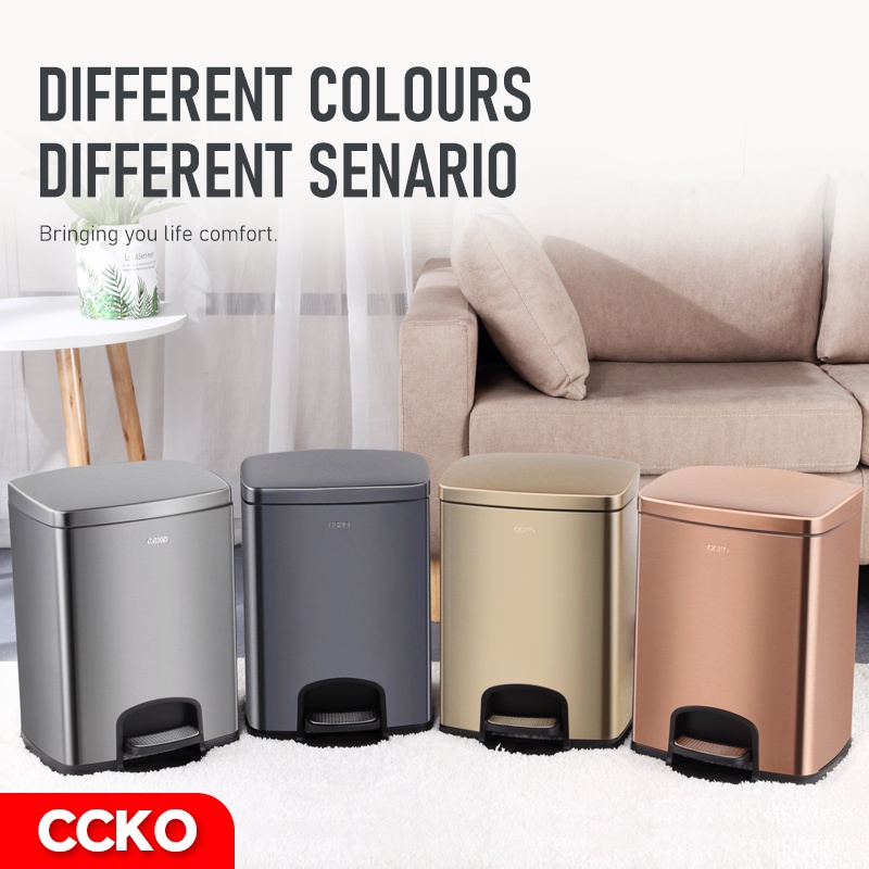 CCKO 430 High Quality Stainless Steel Pedal Step Bin 5L/8L/12L (4 ...