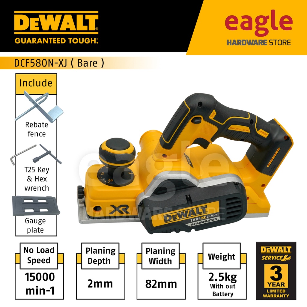 Dewalt DCP580N-XJ 18/20V Brushless Cordless Planer ( Bare Unit ...