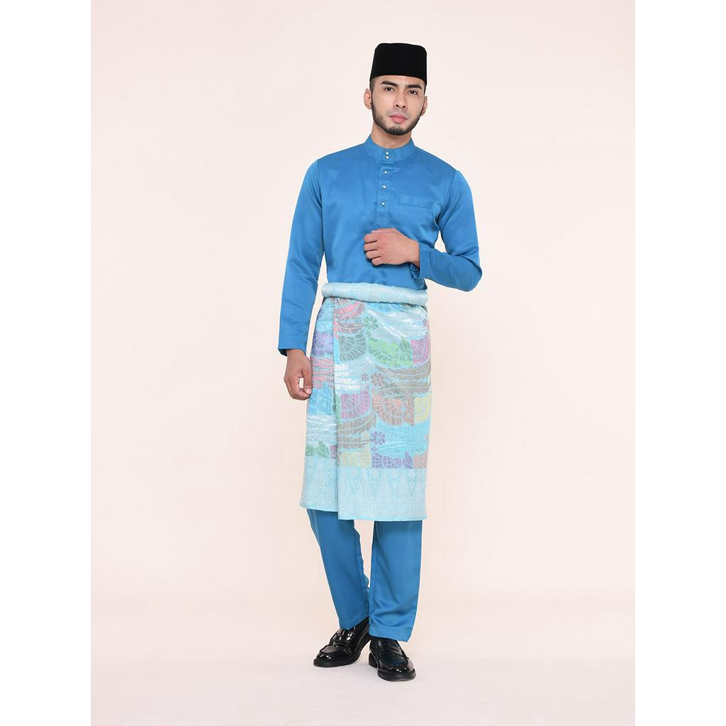 Baju Melayu Zidane in Ocean Blue | Shopee Malaysia