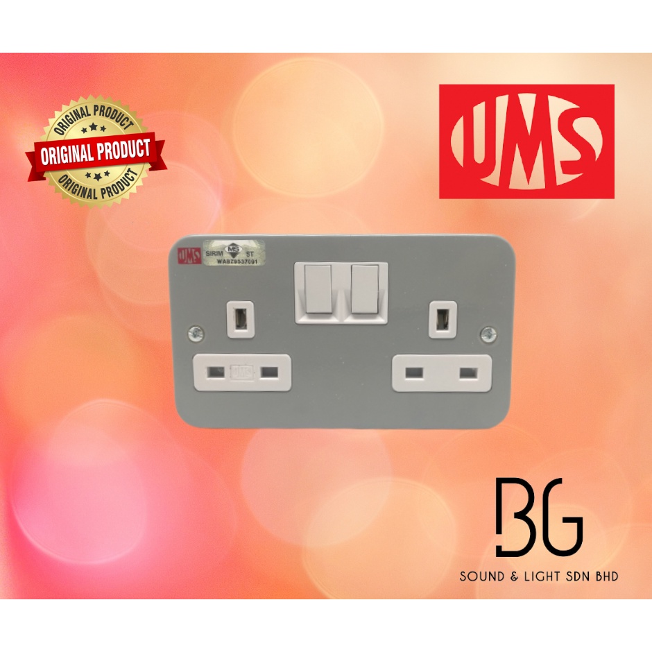 100% ORIGINAL *SIRIM APPROVED* UMS 13A Single/ Double Metal Clad Switch ...