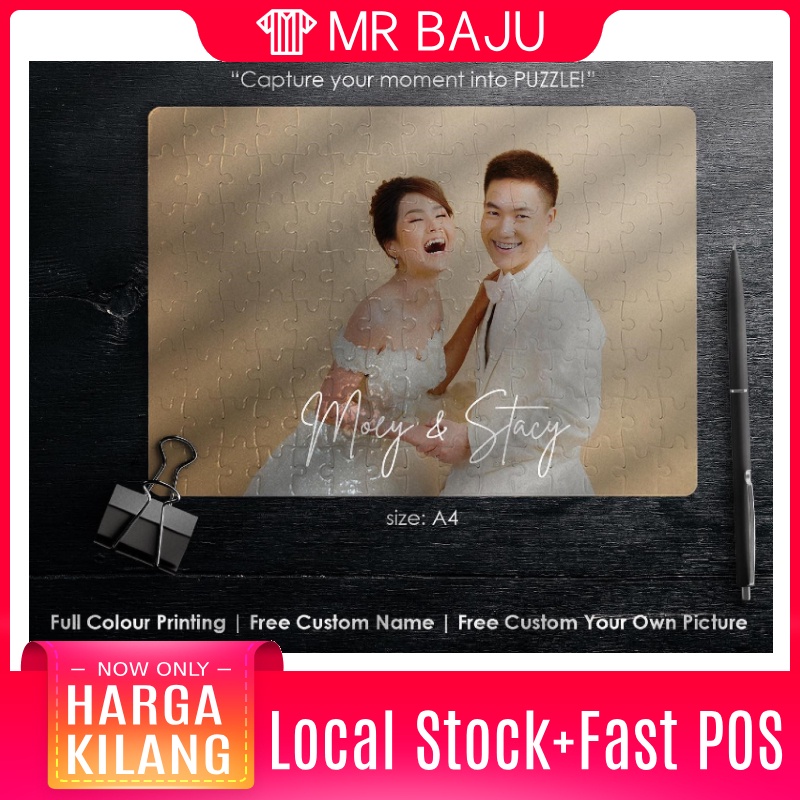 [Local Ready Stock] Personalized Puzzle Jigsaw A4 A5 Size With Photo ...