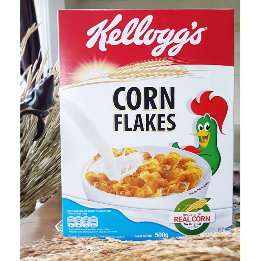 KELLOGG's Corn Flakes 500 grams - Cereal Kellogg's Corn Flakes | Shopee ...