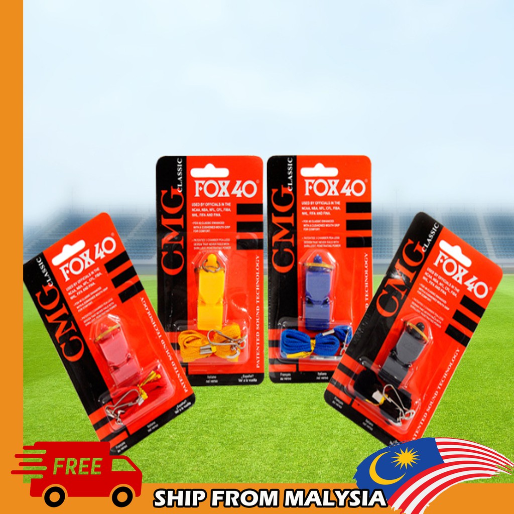 Fox40 Whistle Plastic FOX 40 Soccer Sports Wisel Referee Bola Sepak ...