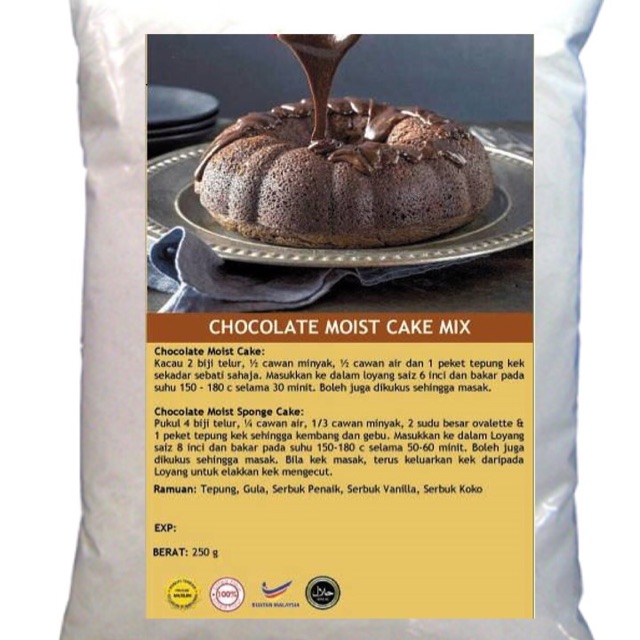 TEPUNG KEK COKLAT EXTRA MOIST Instant Chocolate Moist Cake Flour Tepung Segera | Shopee Malaysia