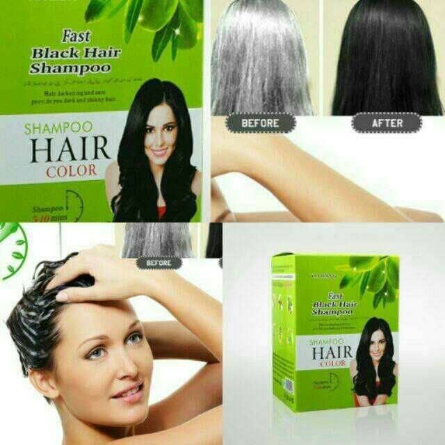 BLACK HAIR SHAMPOO (SHAMPOO RAMBUT WARNA HITAM) 1BOX 10PCS | Shopee ...