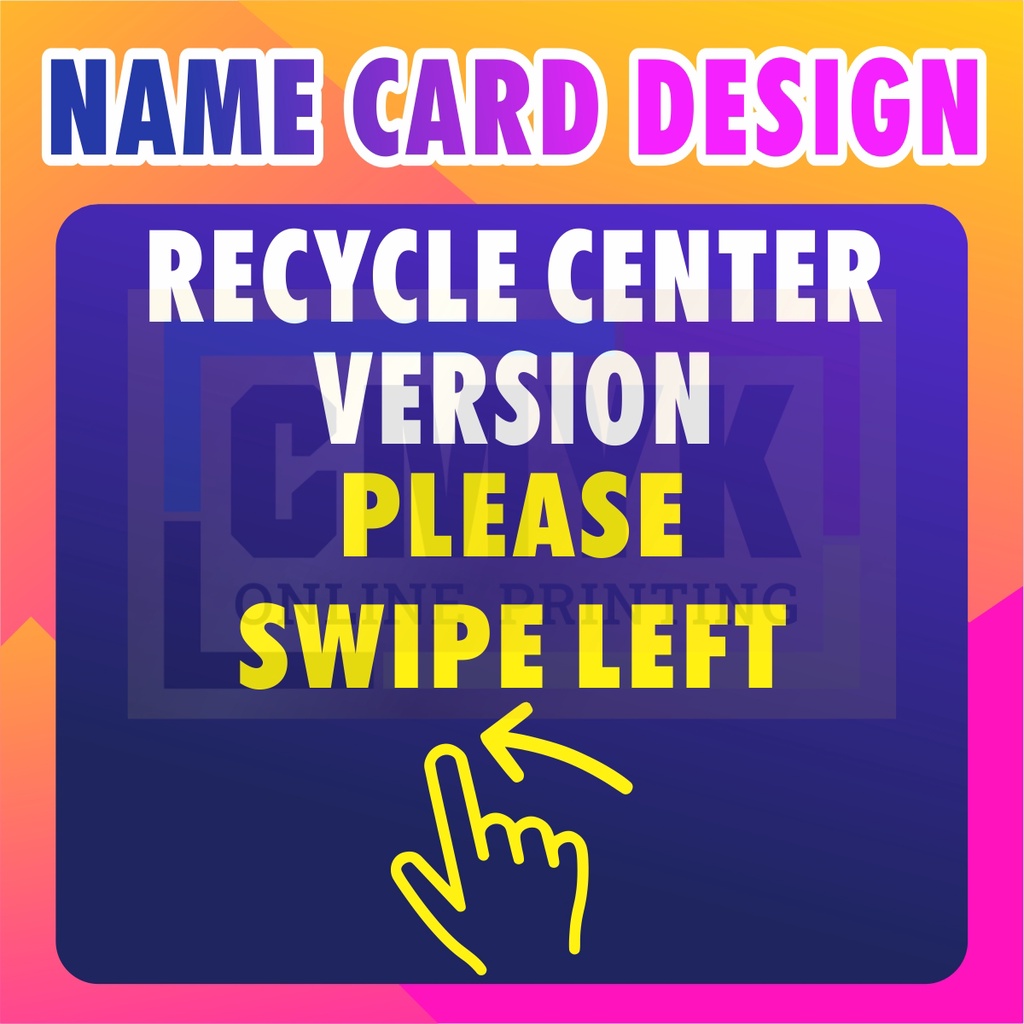 [TEMPLATE] RECYCLE CENTER/ PUSAT KITAR SEMULA VERSION Business Card ...