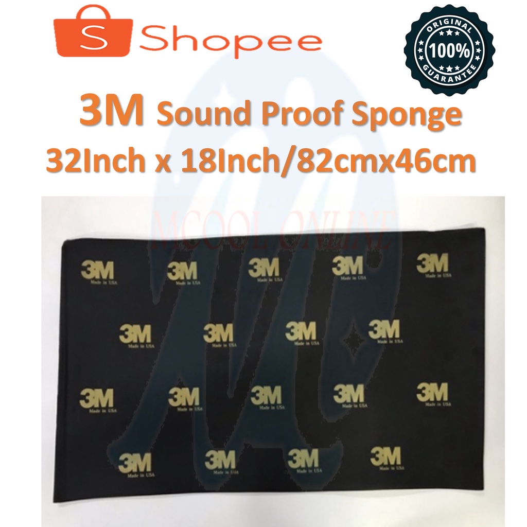 3M Sound Proof Sponge Foam Insulation Hood 82x46CM Sound Proofing Car ...