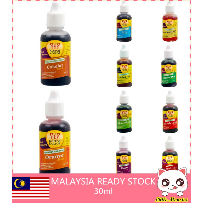KOEPOE FOOD COLORING - 30ML [ready stock ] | Shopee Malaysia