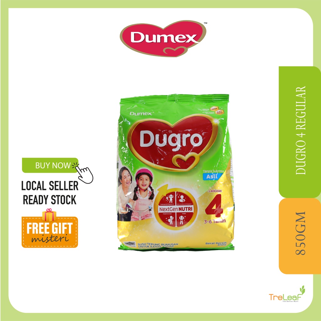 🎁FREE GIFT🎁 DUMEX DUGRO 4 REGULAR 850GM ORIGINAL/ASLI/SUSU TEPUNG ...