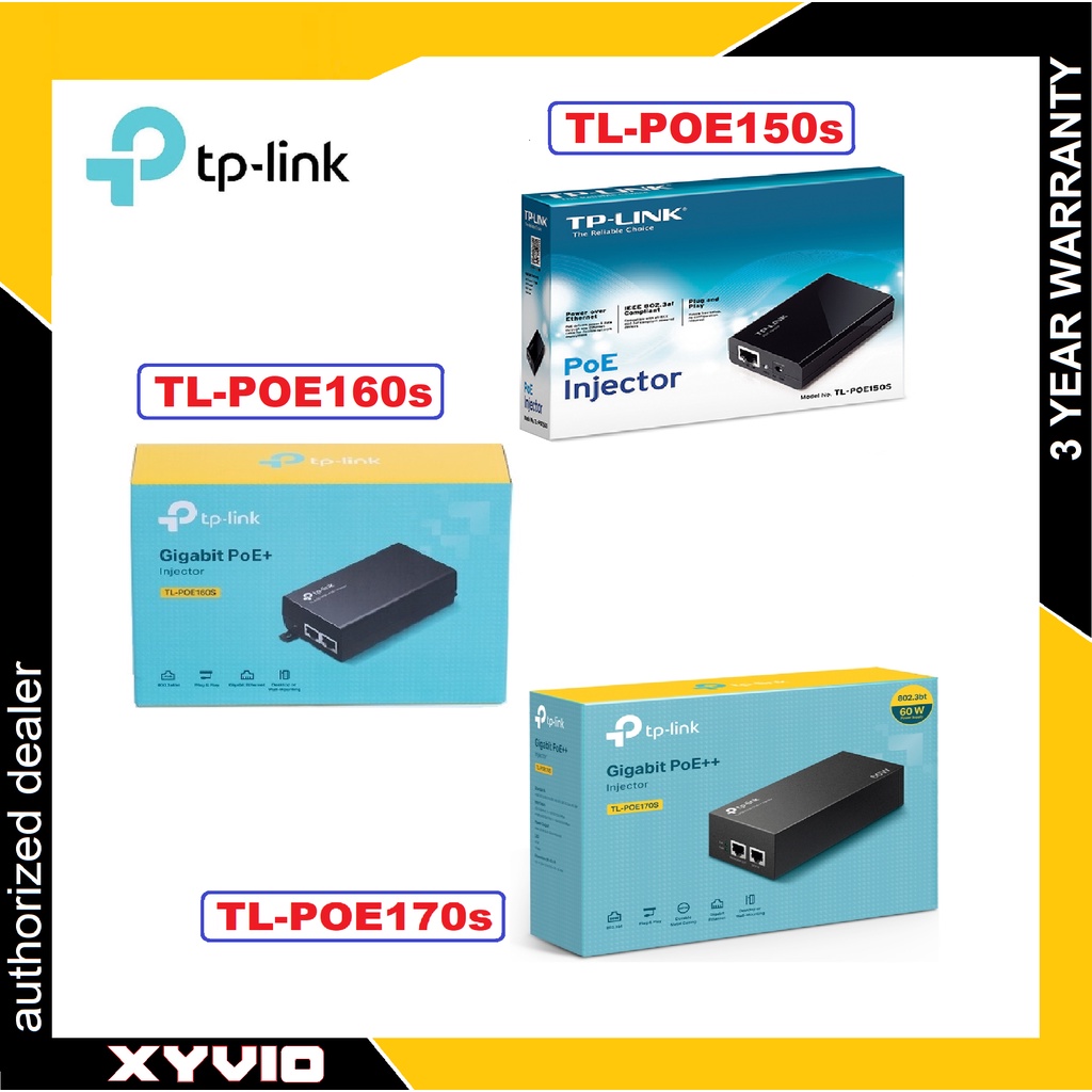 TP-LINK TL-POE150S 30w / TL-POE160S 30w PoE Injector / TL-POE170S 60w ...