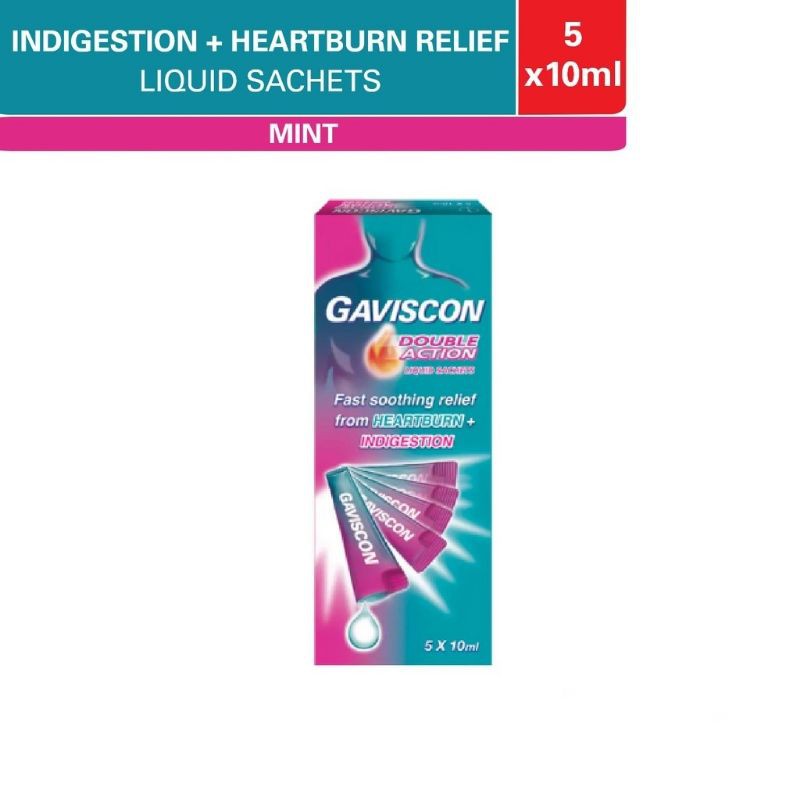 GAVISCON DOUBLE ACTION LIQUID SACHETS • 5 × 10ml | Shopee Malaysia