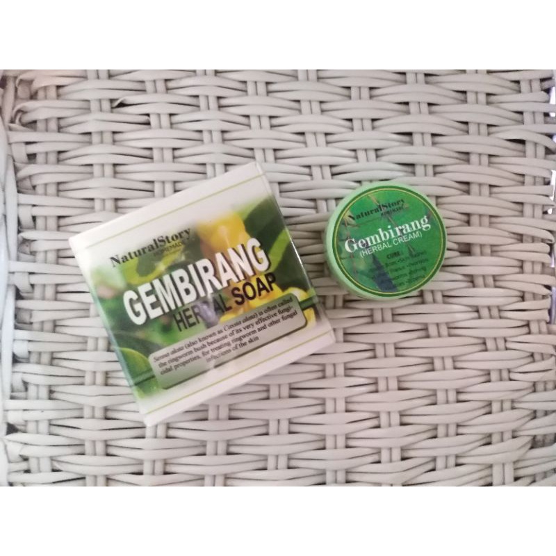 NATURALSTORY Set Sabun Gembirang dengan Krim untuk Kurap/Panau/Ruam ...