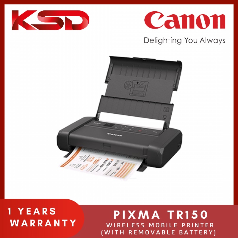 Canon PIXMA TR150 (With Removable Battery) Wireless Mobile Printer with ...