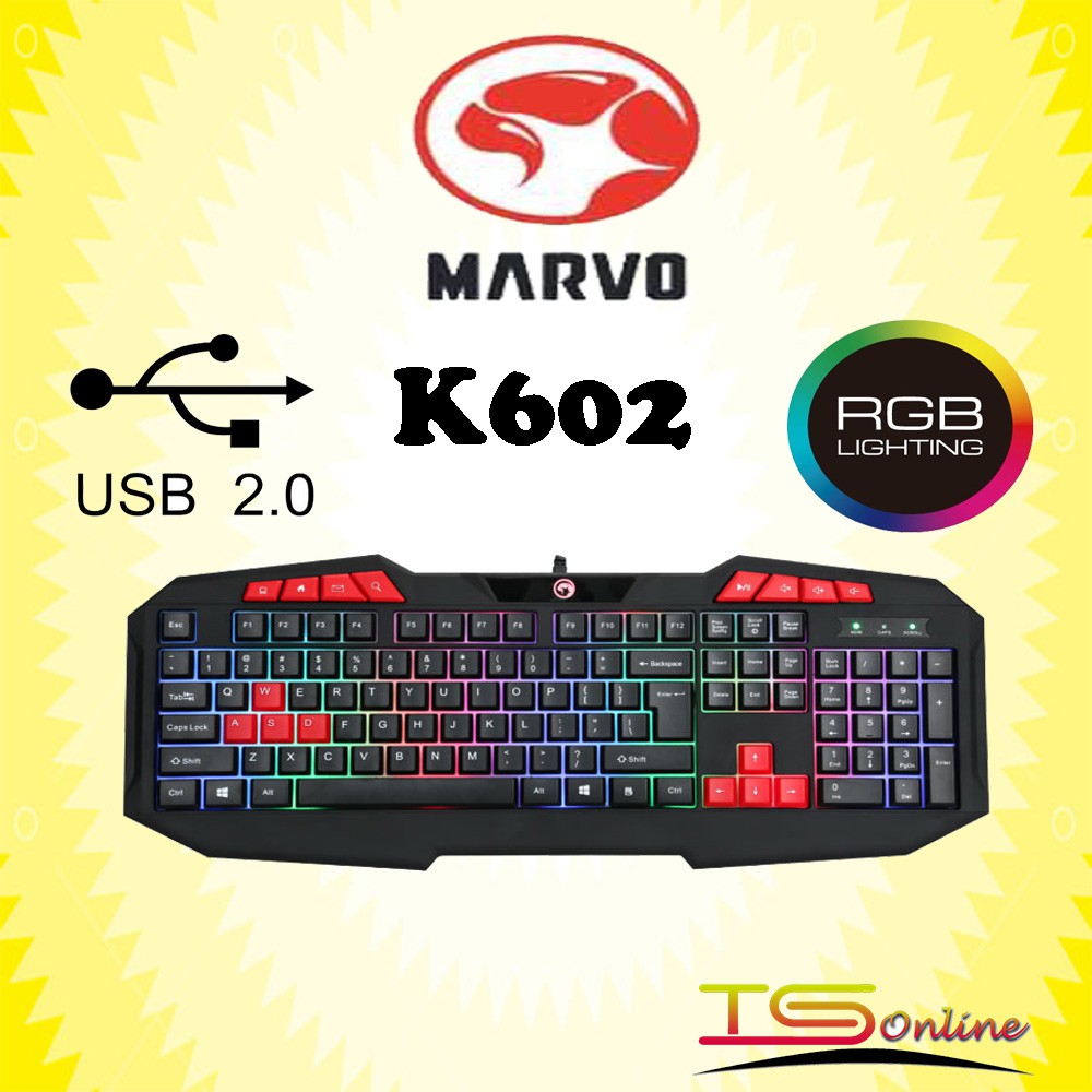 Marvo K602 Membrane Gaming Keyboard | Shopee Malaysia