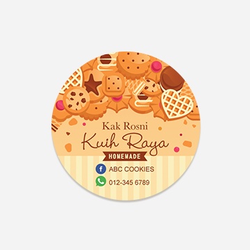 STICKER KUIH RAYA, STICKER GIFT RAYA, STICKER DOORGIFT RAYA, SELAMAT ...