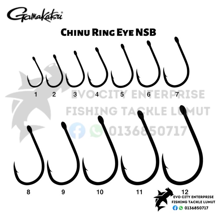 Gamakatsu Chinu Ring Eye NSB Hook | Shopee Malaysia