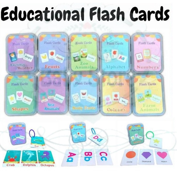 Educational Flash Cards for Kids / Babies / Toddlers / Preschoolers ...