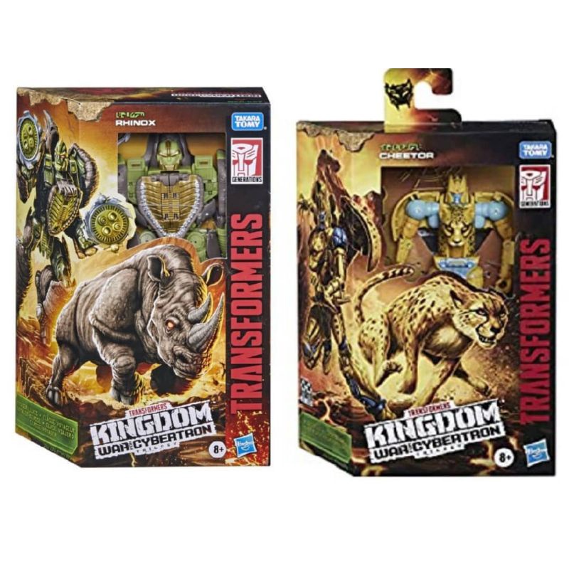 Transformers Kingdom War For Cybertron Rhinox and Cheetor Action Figure ...