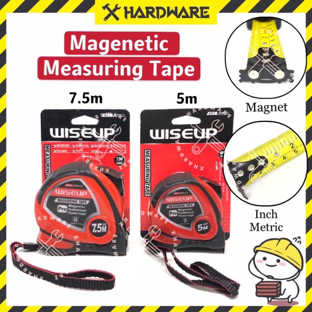 Wise Up Heavy Duty Magnetic Measuring Tape/Tape Measure Magnet/Power ...