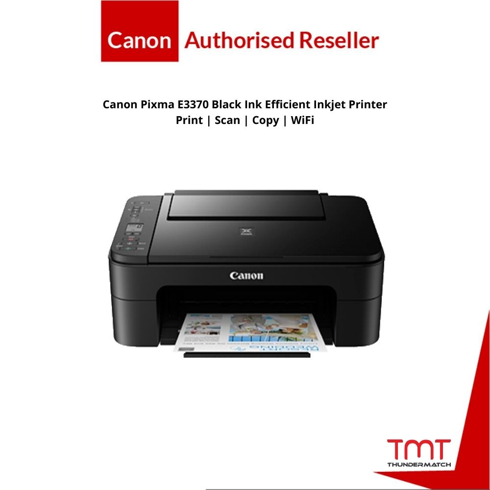 Canon Pixma E3370 ( Red / Black ) Ink Efficient Inkjet Printer ...