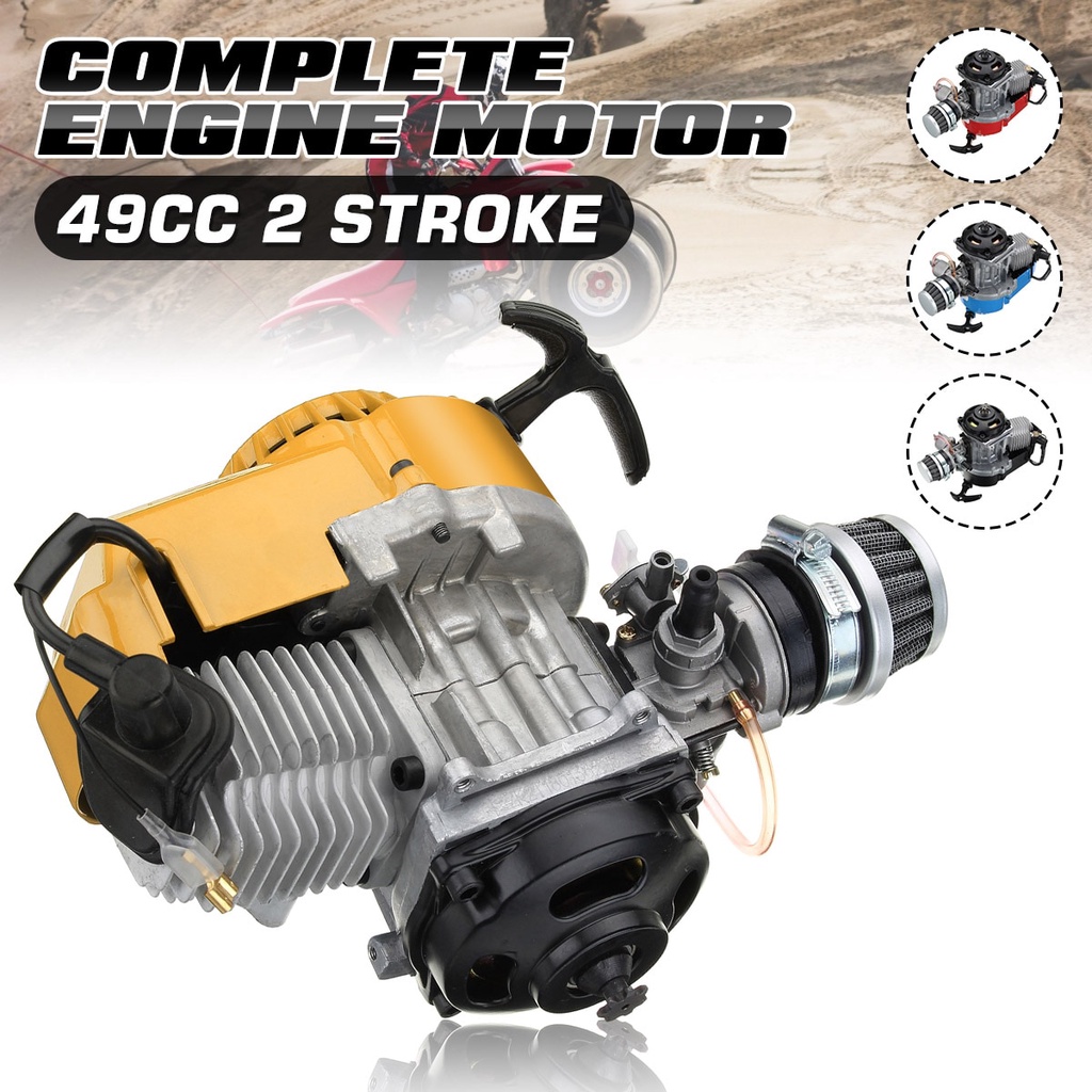 49cc Engine Motorcycle 2-Stroke Pocket Bike Pull Start Engine With ...