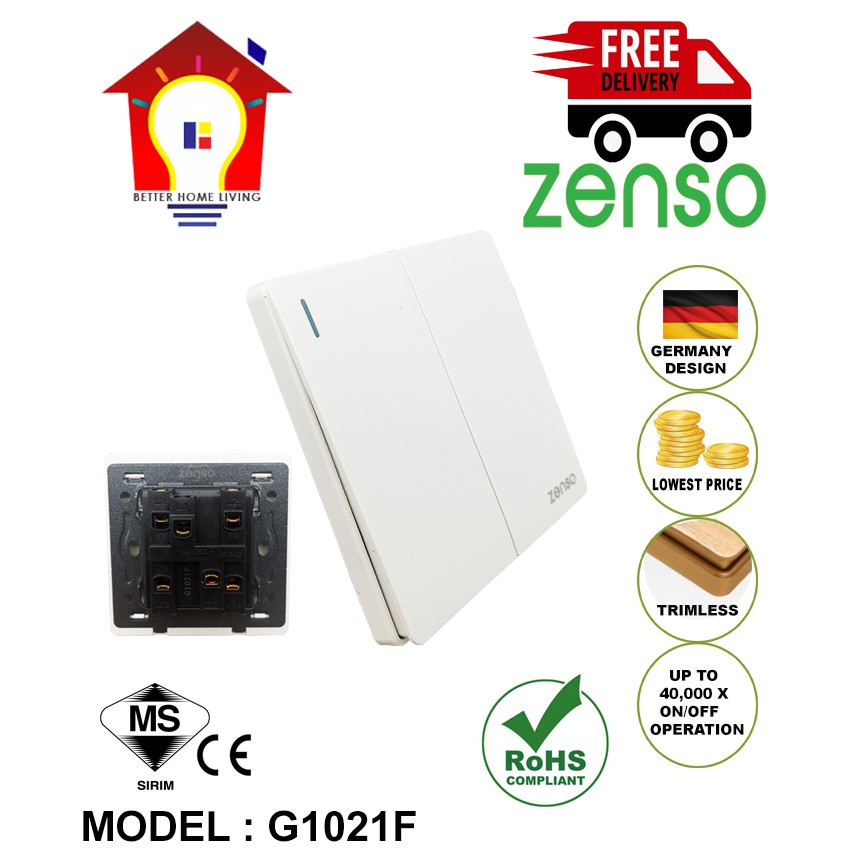 BEST HOME LIVING - Zenso Grande Switches & Socket White Colour #16A ...