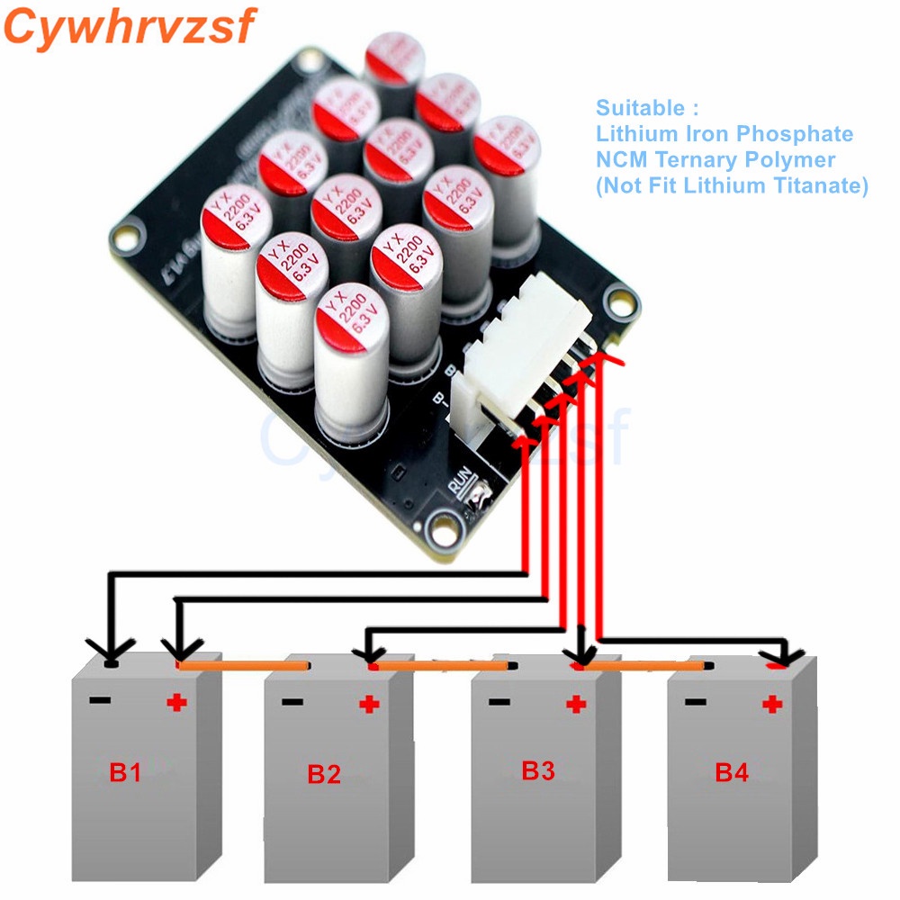 5A Balancer 4S LiFePo4 Li-Ion Ver Battery Active Equalizer Balancer Energy Transfer Board ...